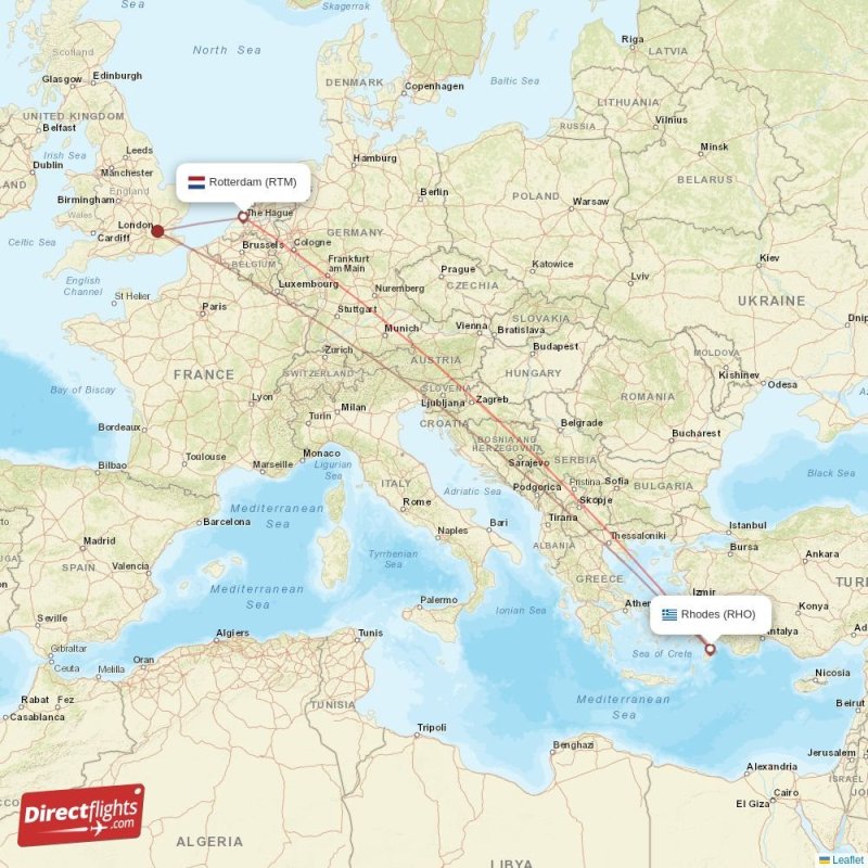 Direct flights from Rotterdam to Rhodes, RTM to RHO non-stop ...