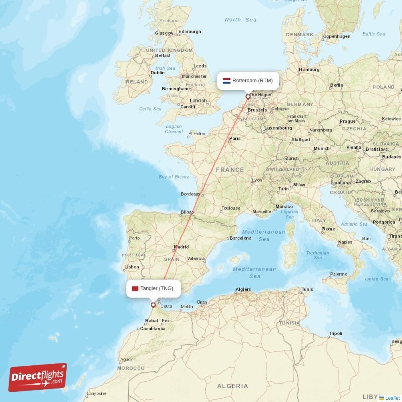 Direct flights from Rotterdam to Tangier (RTM-TNG) - Directflights.com