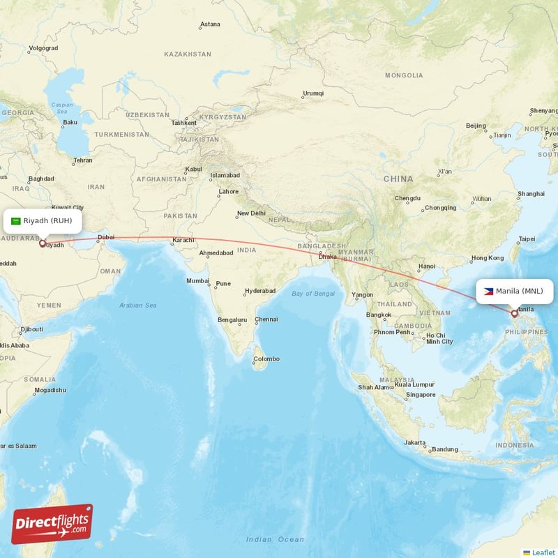 Direct flights from Riyadh to Manila, RUH to MNL non-stop ...