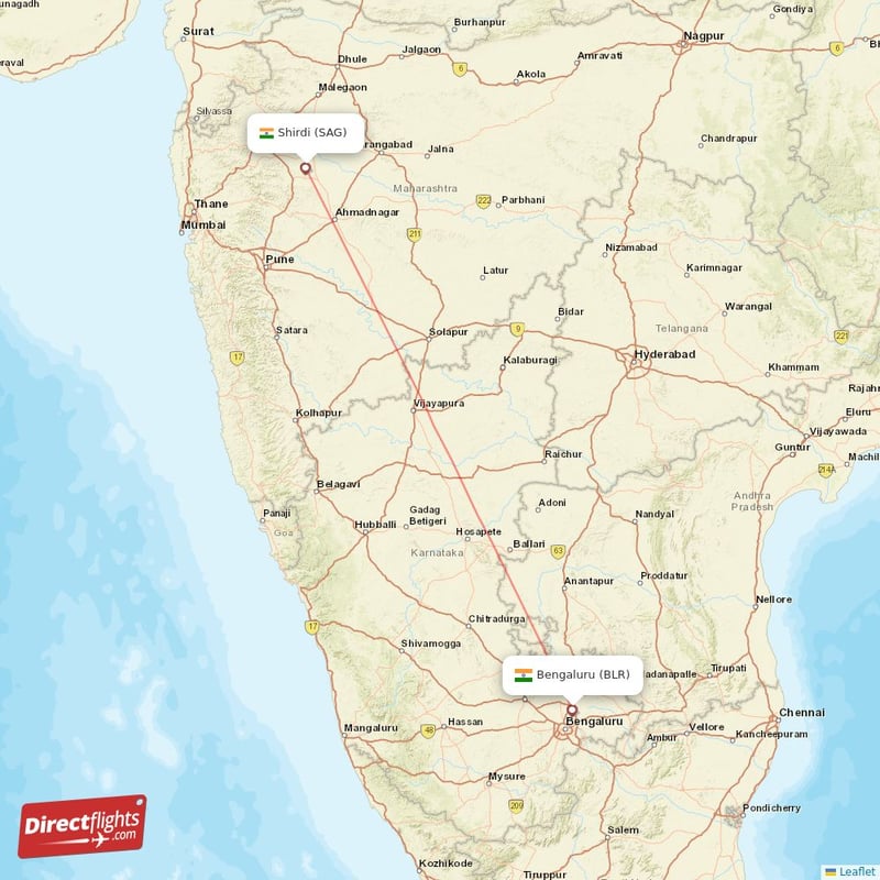 Direct flights from Shirdi to Bengaluru, SAG to BLR non-stop ...
