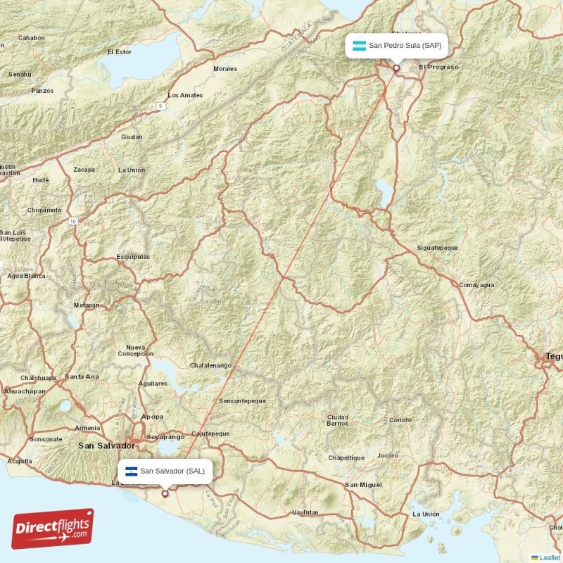Direct flights from San Salvador to San Pedro Sula, SAL to SAP non-stop ...