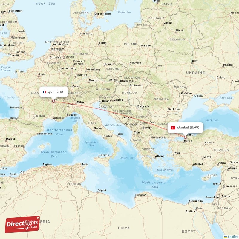 Direct flights from Istanbul to Lyon, SAW to LYS non-stop - Directflights.com