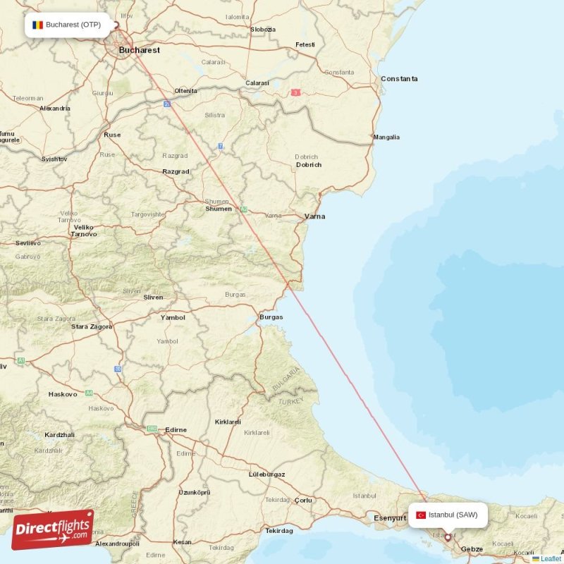 Direct flights from Istanbul to Bucharest, SAW to OTP non-stop ...