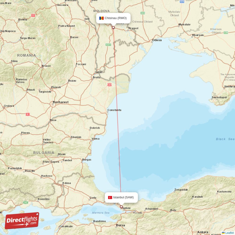 Direct flights from Istanbul to Chisinau (SAW-RMO) - Directflights.com