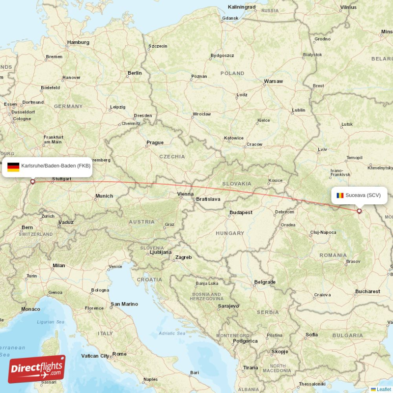 Direct flights from Suceava to Karlsruhe/Baden-Baden, SCV to FKB non ...