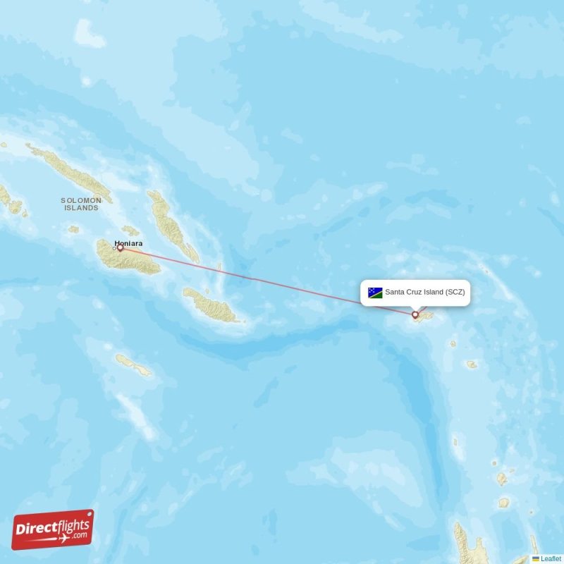 Direct flights to Santa Cruz Island - SCZ, Solomon Islands ...