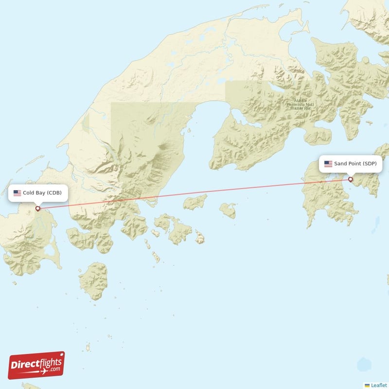 Direct flights from Sand Point to Cold Bay, SDP to CDB non-stop ...