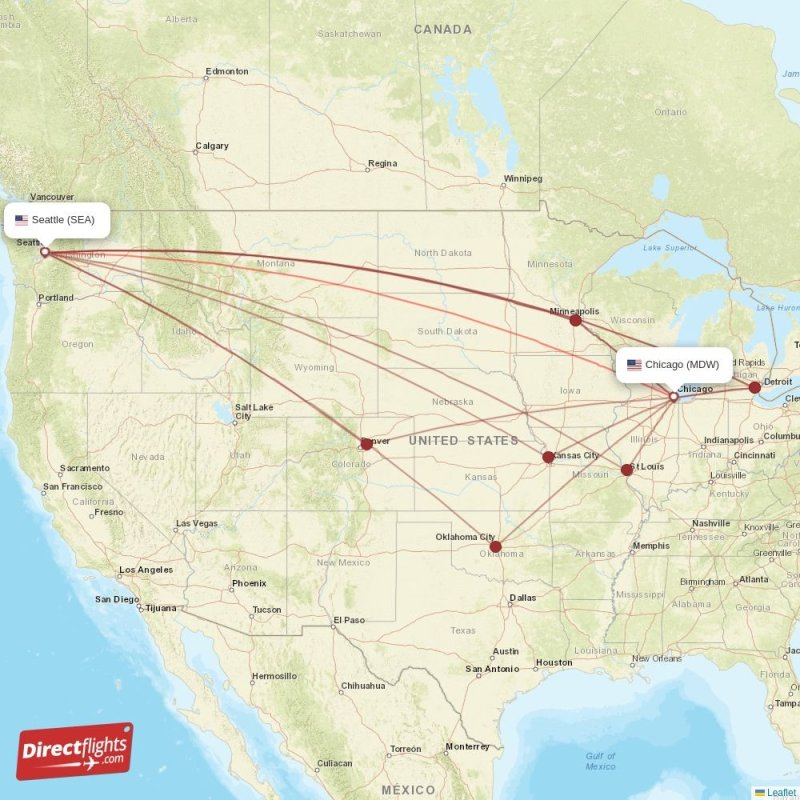 Direct flights from Seattle to Chicago, SEA to MDW non-stop ...