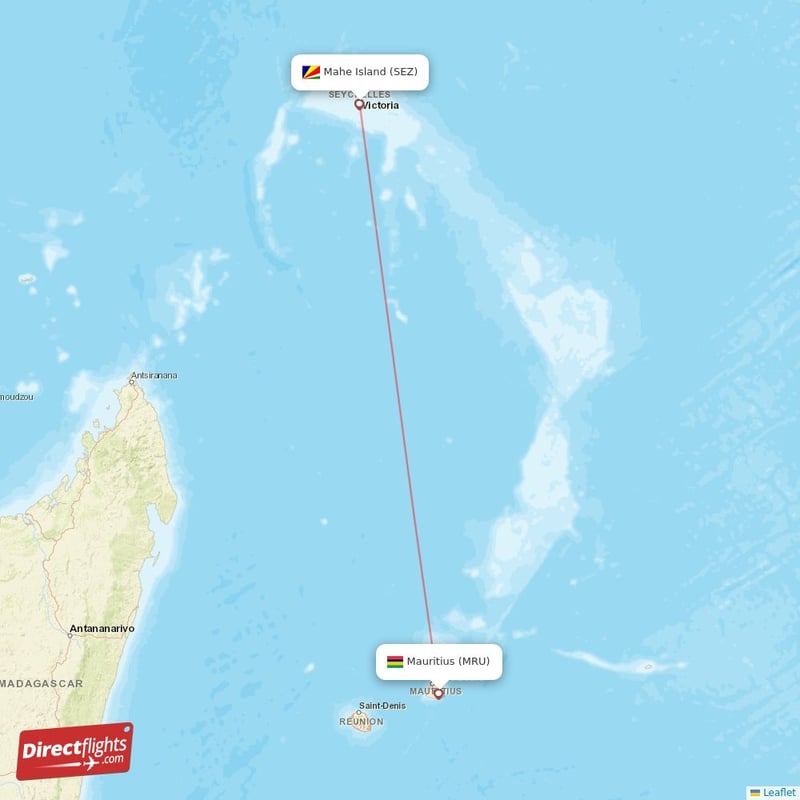 Direct flights from Mahe Island to Mauritius, SEZ to MRU non-stop ...