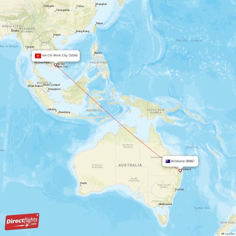 Direct flights from Ho Chi Minh City to Brisbane (SGN-BNE ...