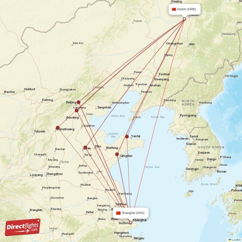 Direct flights from Shanghai to Harbin, SHA to HRB non-stop ...