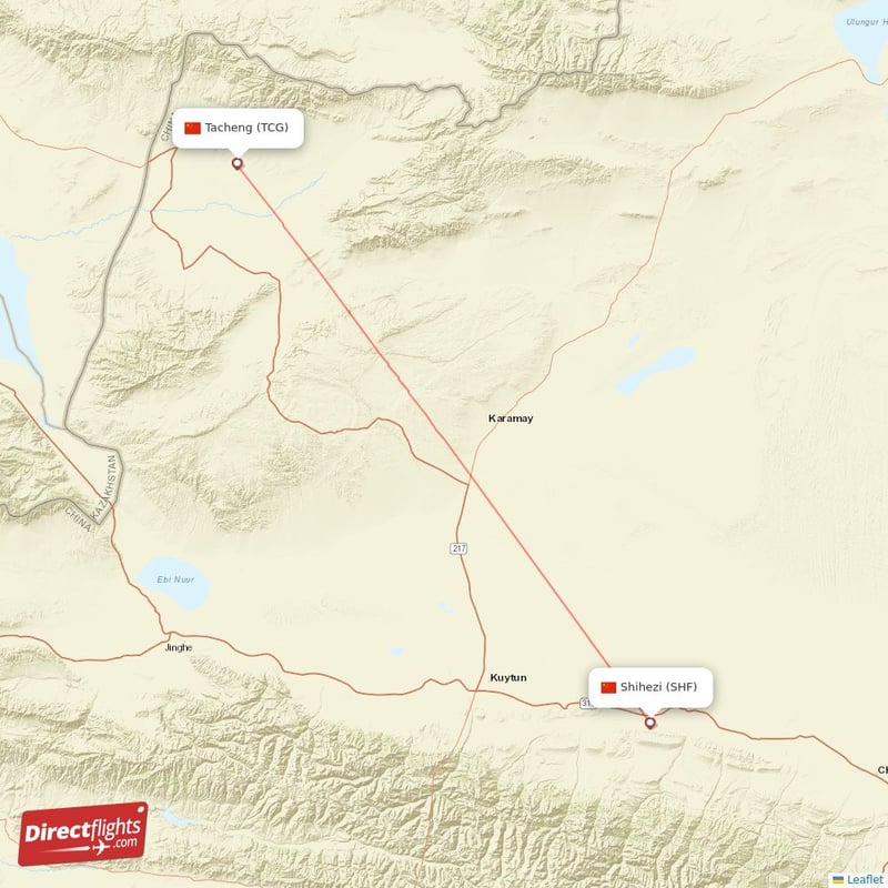 Direct flights from Shihezi to Tacheng, SHF to TCG non-stop ...