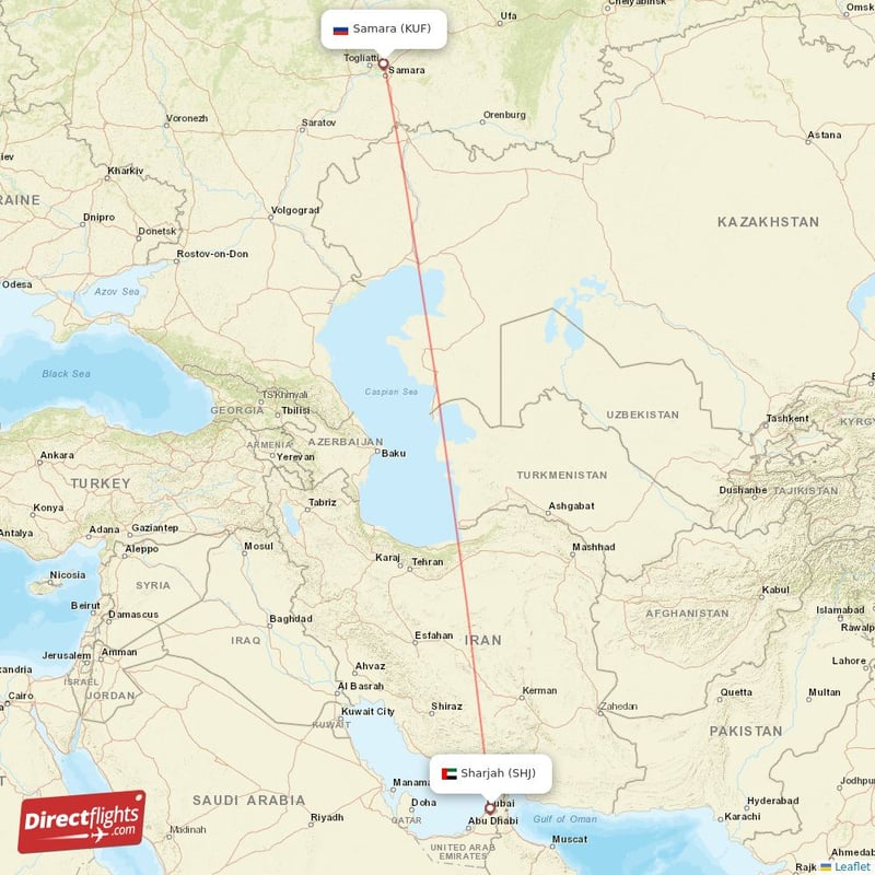 Direct flights from Sharjah to Samara, SHJ to KUF non-stop ...