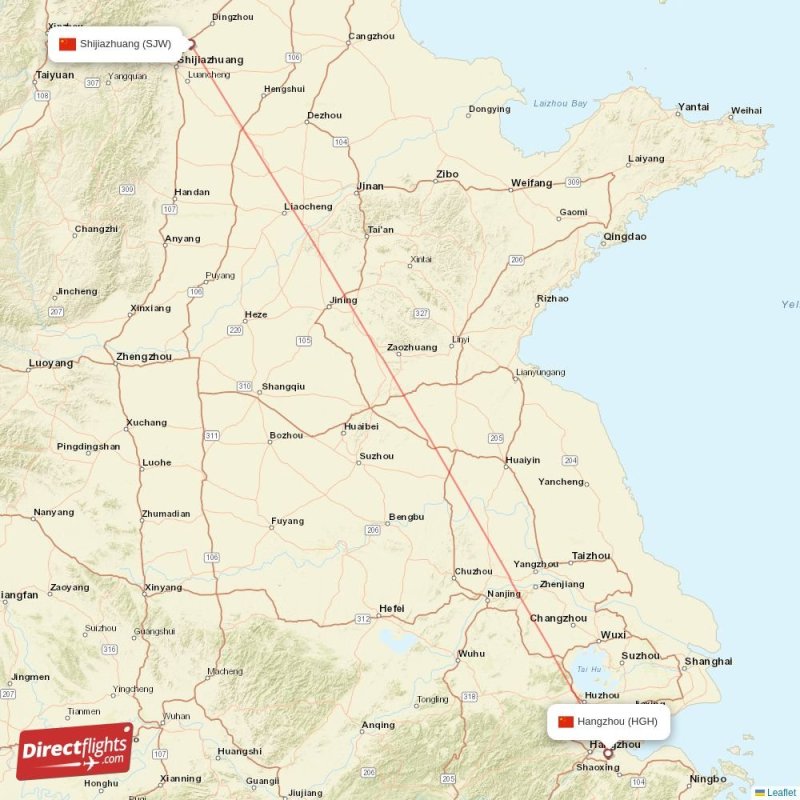 Direct flights from Shijiazhuang to Hangzhou (SJW-HGH) - Directflights.com