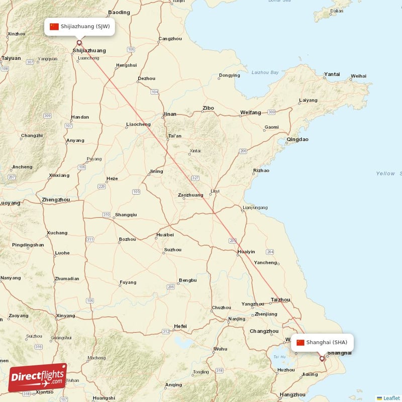 Direct flights from Shijiazhuang to Shanghai, SJW to SHA non-stop ...