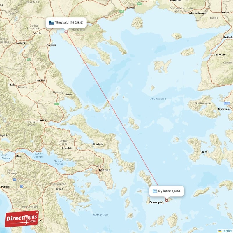 Direct flights from Thessaloniki to Mykonos, SKG to JMK non-stop ...