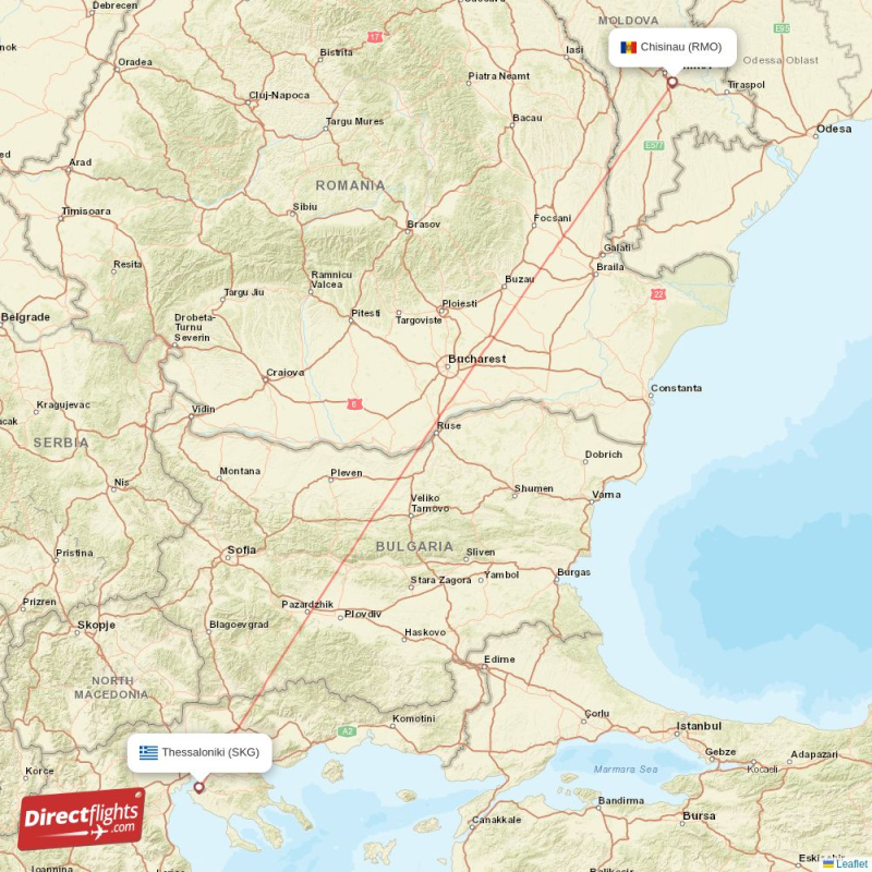 Direct flights from Thessaloniki to Chisinau, SKG to RMO non-stop ...