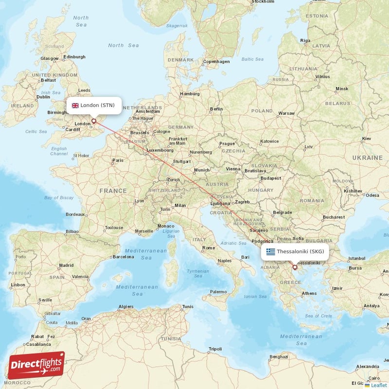 Direct flights from Thessaloniki to London, SKG to STN non-stop ...