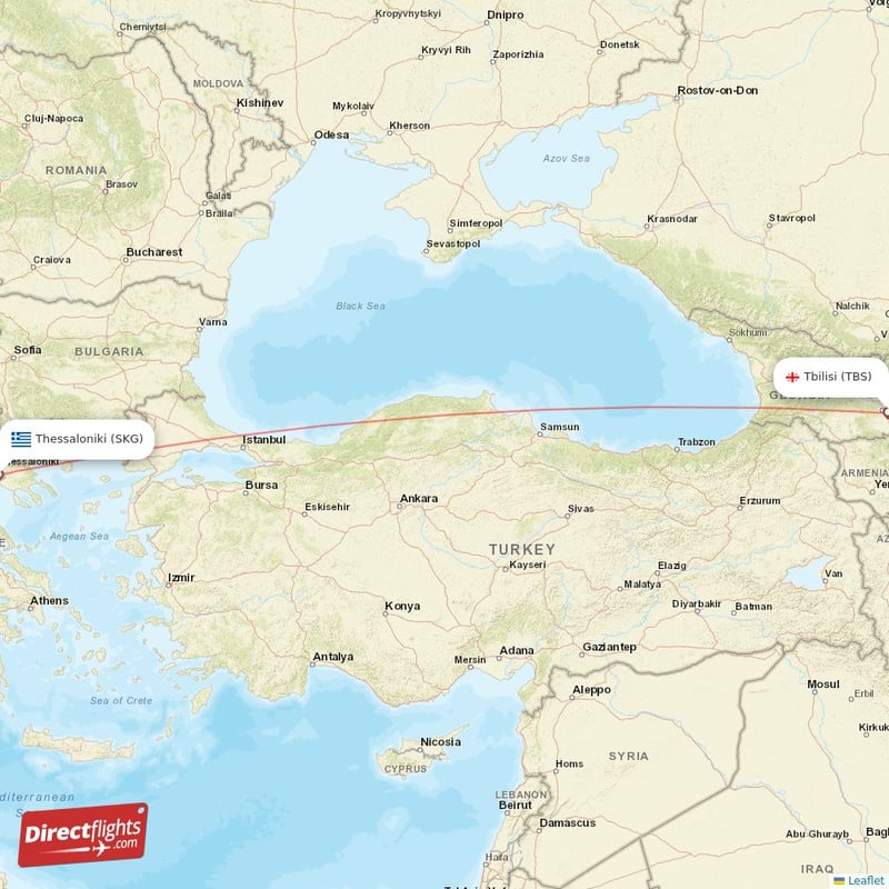 Direct flights from Thessaloniki to Tbilisi, SKG to TBS non-stop ...