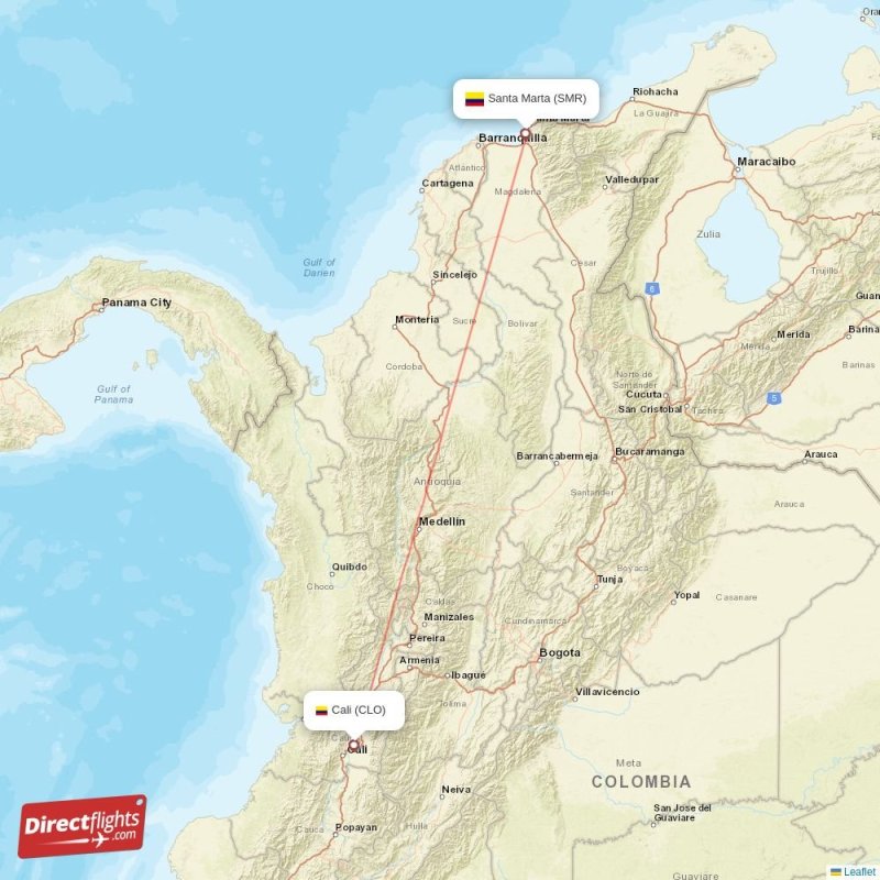 Direct flights from Santa Marta to Cali, SMR to CLO non-stop ...