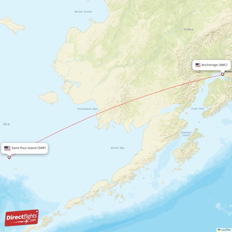 Direct flights from Saint Paul Island to Anchorage, SNP to ANC non-stop ...
