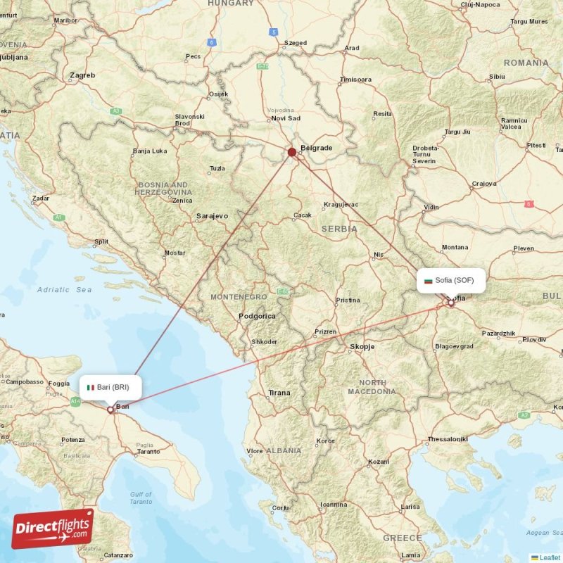Direct flights from Sofia to Bari (SOF-BRI) - Directflights.com