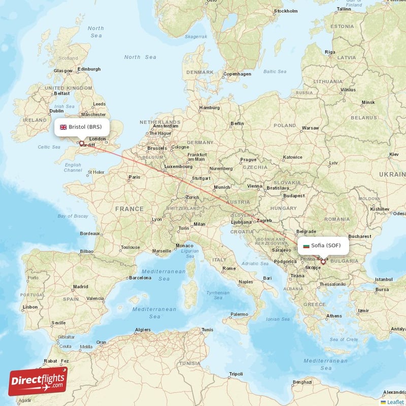 Direct flights from Sofia to Bristol, SOF to BRS non-stop - Directflights.com
