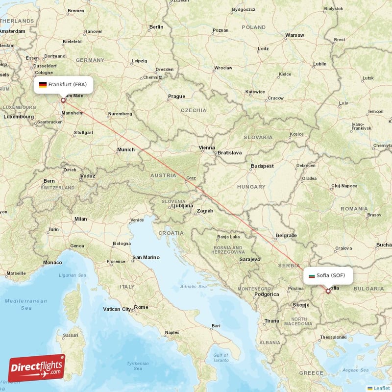 Direct flights from Sofia to Frankfurt, SOF to FRA non-stop - Directflights.com