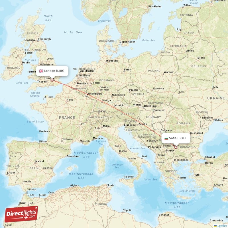 Direct flights from Sofia to London, SOF to LHR non-stop - Directflights.com