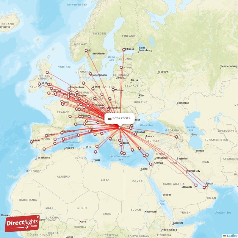 Direct flights to Sofia - SOF, Bulgaria - Directflights.com