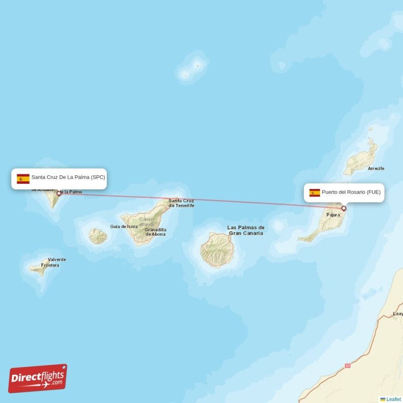 Direct flights from Santa Cruz De La Palma to Puerto del Rosario, SPC ...