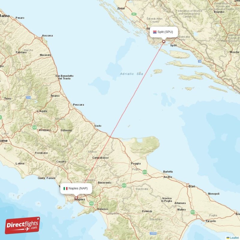 Direct flights from Split to Naples, SPU to NAP non-stop ...