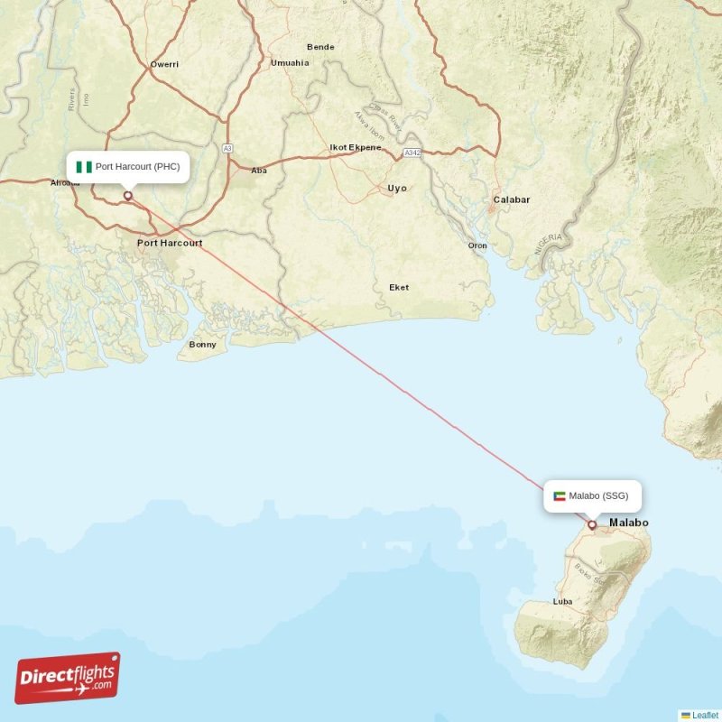 Direct flights from Malabo to Port Harcourt, SSG to PHC non-stop ...