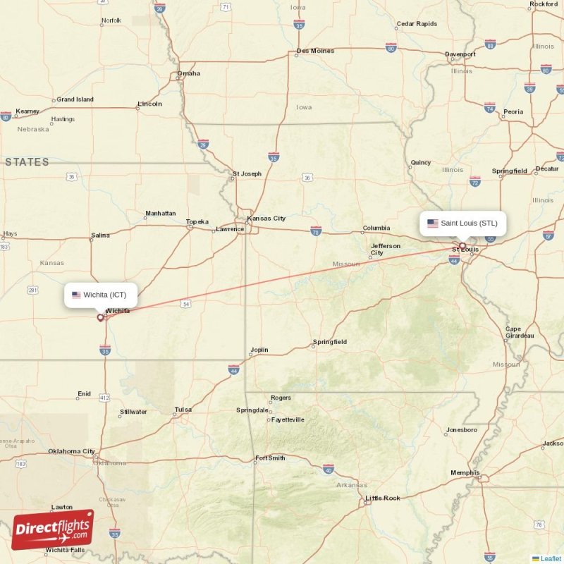 Direct flights from Saint Louis to Wichita, STL to ICT non-stop ...