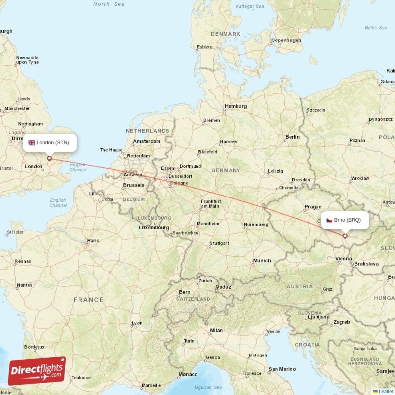 Direct flights from London to Brno (STN-BRQ) - Directflights.com