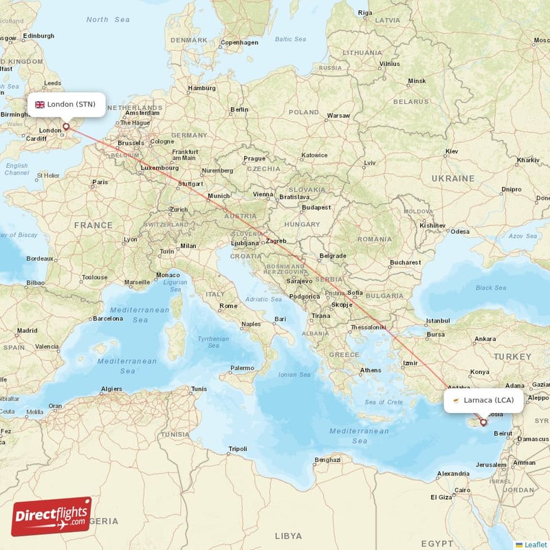 Direct flights from London to Larnaca, STN to LCA non-stop ...