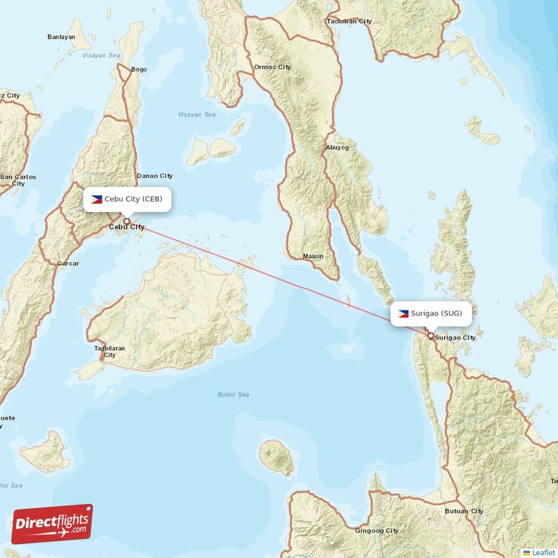 Direct flights to Surigao - SUG, Philippines - Directflights.com