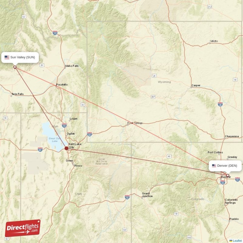 Direct flights from Sun Valley to Denver (SUN-DEN) - Directflights.com