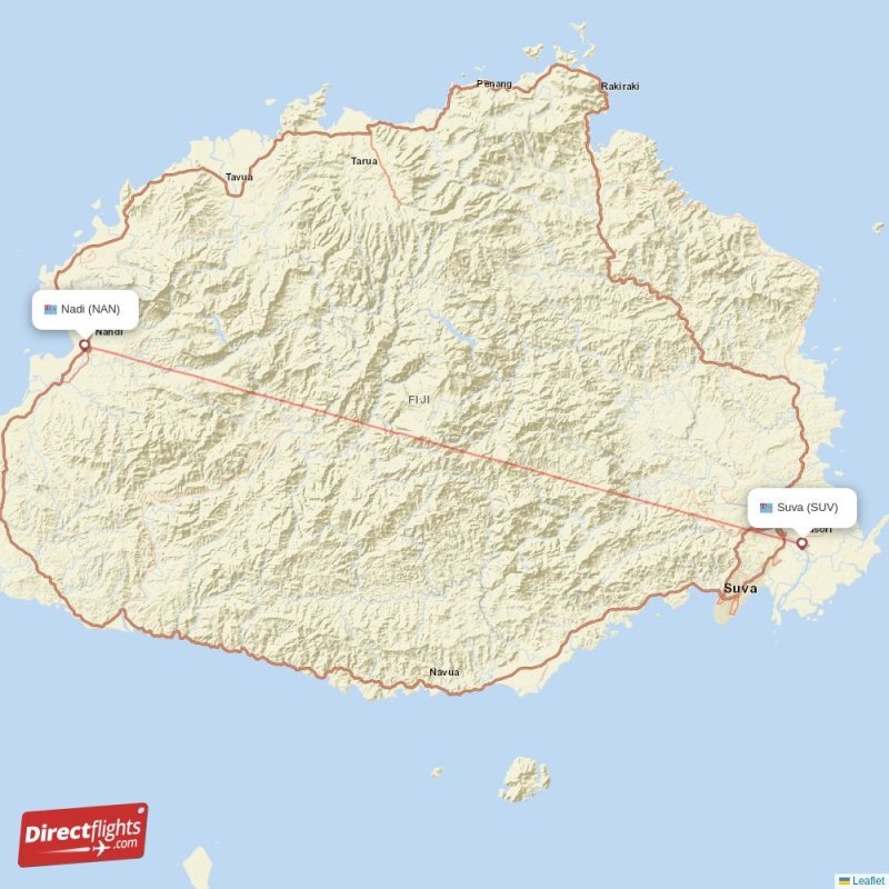 Direct flights from Suva to Nadi, SUV to NAN non-stop - Directflights.com