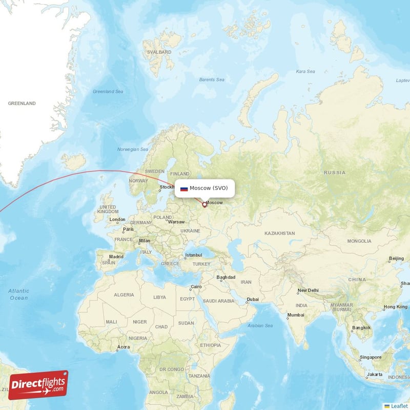 Direct flights from Moscow to Havana, SVO to HAV non-stop ...