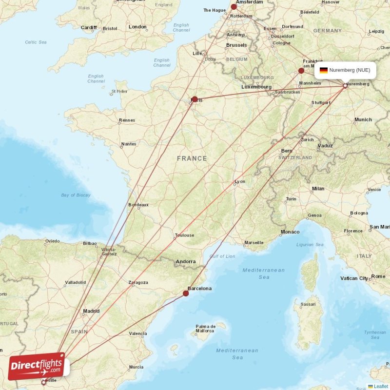 Direct flights from Sevilla to Nuremberg, SVQ to NUE non-stop ...