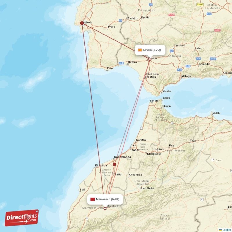Direct flights from Sevilla to Marrakech, SVQ to RAK non-stop ...