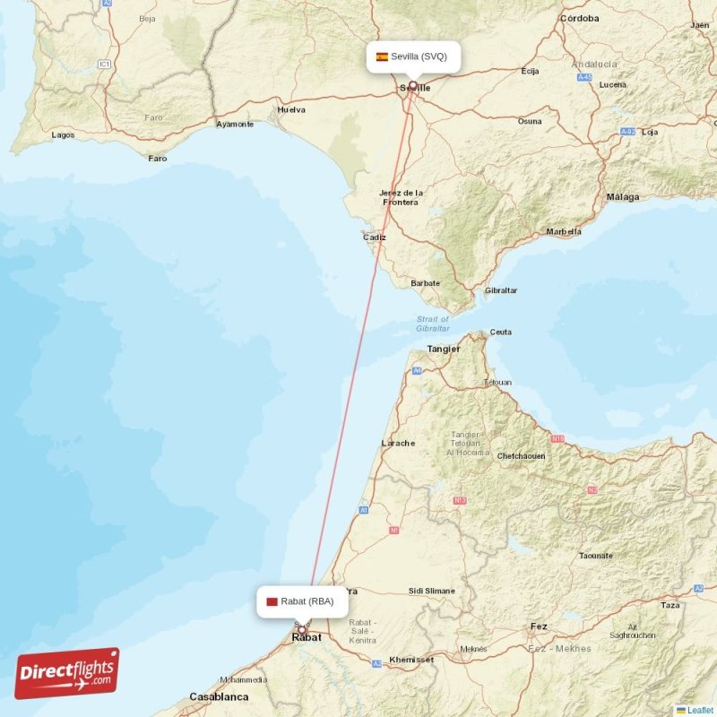 Direct flights from Sevilla to Rabat, SVQ to RBA non-stop ...