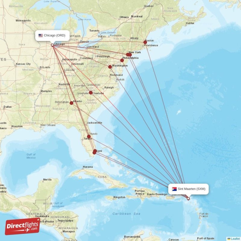 Direct flights from Sint Maarten to Chicago, SXM to ORD non-stop ...