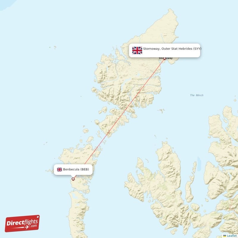 Direct flights from Stornoway, Outer Stat Hebrides to Benbecula, SYY to ...