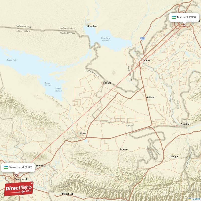 Direct flights from Tashkent to Samarkand, TAS to SKD non-stop ...