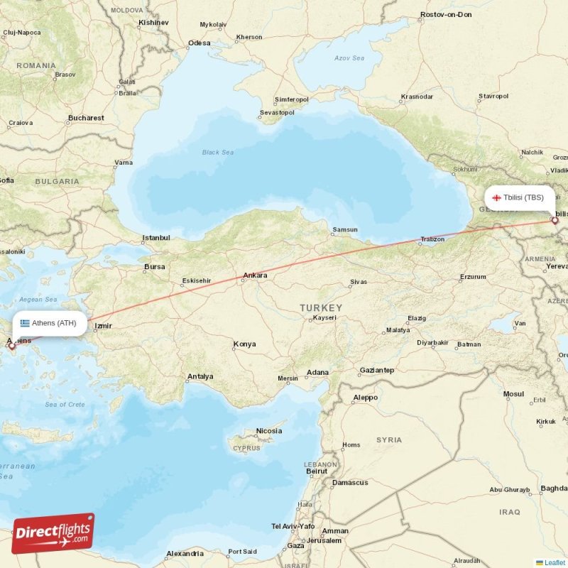 Direct flights from Tbilisi to Athens, TBS to ATH non-stop ...
