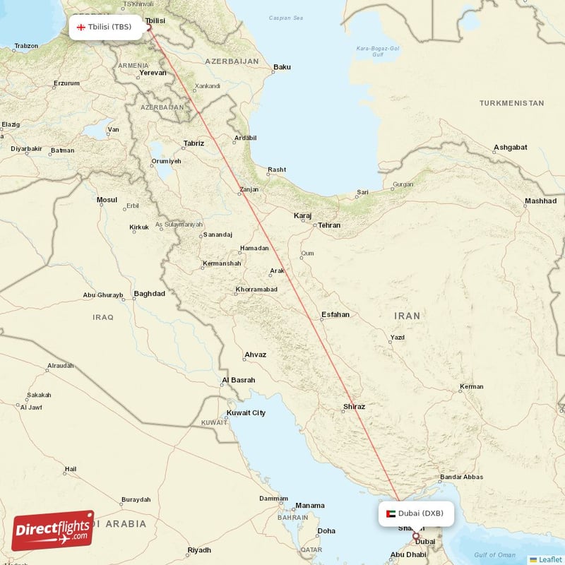 Direct flights from Tbilisi to Dubai, TBS to DXB non-stop - Directflights.com
