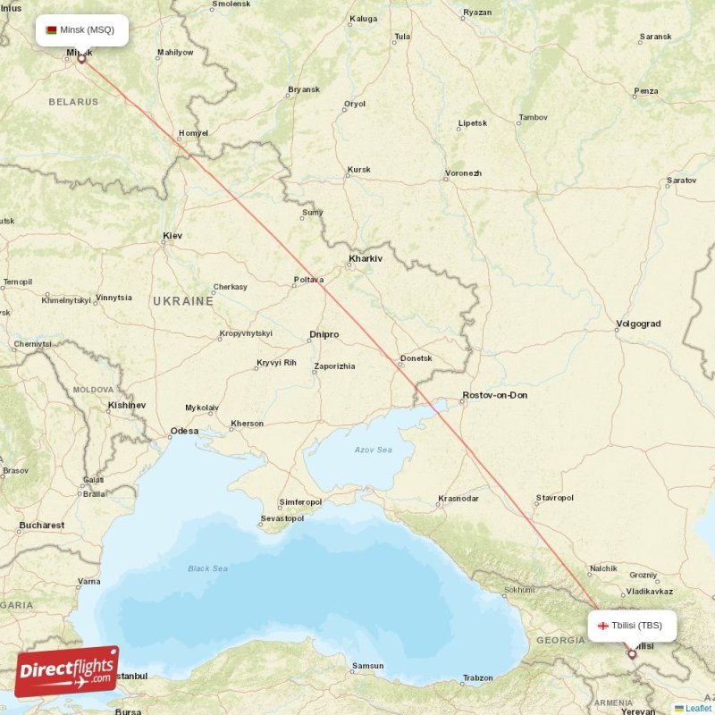 Direct flights from Tbilisi to Minsk, TBS to MSQ non-stop ...