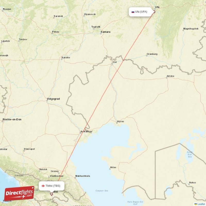 Direct flights from Tbilisi to Ufa (TBS-UFA) - Directflights.com